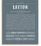 Layton | Name Art Print – Name Stories