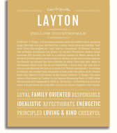 Layton Personalized Name Meaning Art Prints – Name Stories