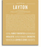 Layton Personalized Name Meaning Art Prints – Name Stories
