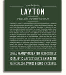 Layton Personalized Name Meaning Art Prints – Name Stories