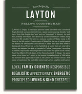 Layton | Name Art Print – Name Stories