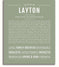 Layton | Name Art Print – Name Stories