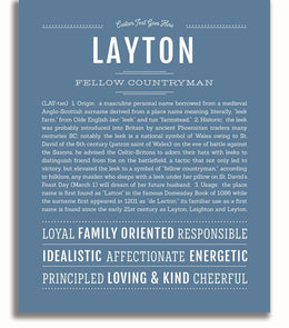 Layton | Name Art Print – Name Stories