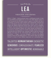 Lea | Name Art Print – Name Stories