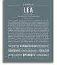 Lea | Name Art Print – Name Stories