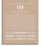 Lea | Name Art Print – Name Stories
