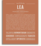 Lea | Name Art Print – Name Stories
