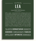 Lea | Name Art Print – Name Stories