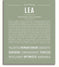 Lea | Name Art Print – Name Stories