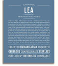 Lea | Name Art Print – Name Stories