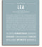 Lea Personalized Name Meaning Art Prints – Name Stories