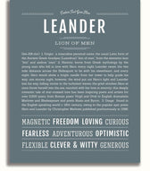 Leander | Name Art Print – Name Stories