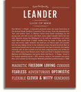 Leander | Name Art Print – Name Stories