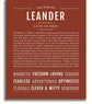 Leander | Name Art Print – Name Stories