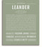 Leander | Name Art Print – Name Stories