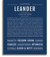 Leander | Name Art Print – Name Stories
