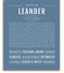 Leander | Name Art Print – Name Stories