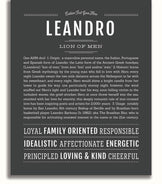Leandro | Name Art Print – Name Stories