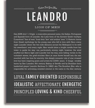 Leandro | Name Art Print – Name Stories