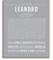 Leandro Personalized Name Meaning Art Prints – Name Stories