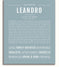 Leandro Personalized Name Meaning Art Prints – Name Stories