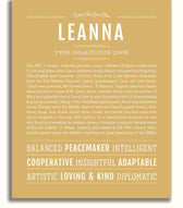 Leanna | Name Art Print - Personalized Custom Gifts – Name Stories