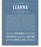 Leanna Personalized Name Meaning Art Prints – Name Stories