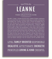 Leanne | Name Art Print – Name Stories