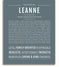 Leanne | Name Art Print – Name Stories