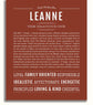 Leanne Personalized Name Meaning Art Prints – Name Stories