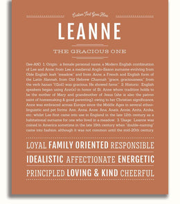 Leanne | Name Art Print – Name Stories