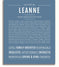 Leanne | Name Art Print – Name Stories