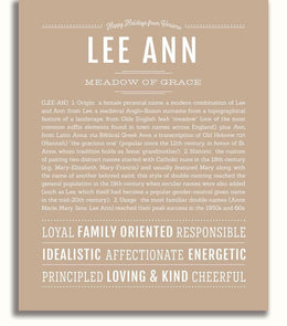 LeeAnn | Name Art Print – Name Stories