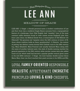 LeeAnn | Name Art Print – Name Stories