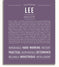 Lee Personalized Name Meaning Art Prints – Name Stories