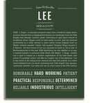 Lee (male) | Name Art Print – Name Stories