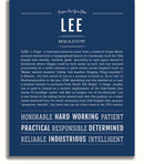 Lee (male) | Name Art Print – Name Stories