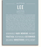Lee (male) | Name Art Print – Name Stories