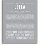 Leela Personalized Name Meaning Art Prints – Name Stories