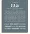 Leela Personalized Name Meaning Art Prints – Name Stories