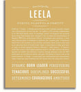 Leela Personalized Name Meaning Art Prints – Name Stories