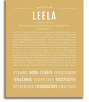 Leela Personalized Name Meaning Art Prints – Name Stories