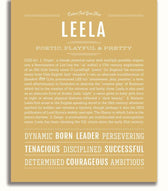 Leela Personalized Name Meaning Art Prints – Name Stories