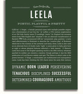 Leela Personalized Name Meaning Art Prints – Name Stories
