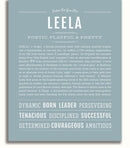 Leela Personalized Name Meaning Art Prints – Name Stories