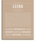 Leena | Name Art Print – Name Stories