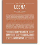 Leena | Name Art Print – Name Stories