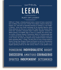 Leena | Name Art Print – Name Stories