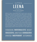 Leena | Name Art Print – Name Stories