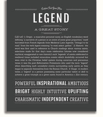 Legend | Name Art Print – Name Stories